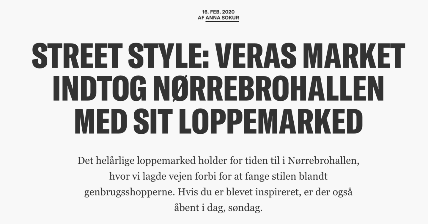 Streetstyle: Veras Market indtog Nørrebrohallen med sit loppemarked ...